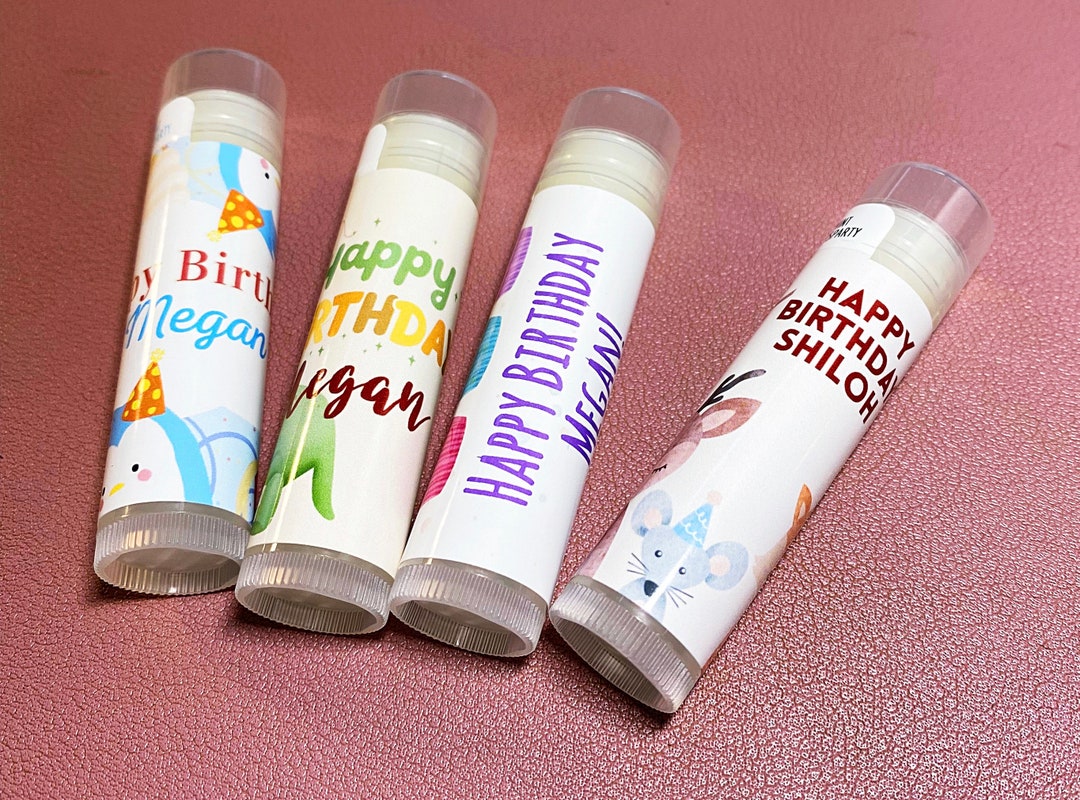 Cute HAPPY BIRTHDAY Lip Balm | Custom Chapstick for Your Birthday Party ...