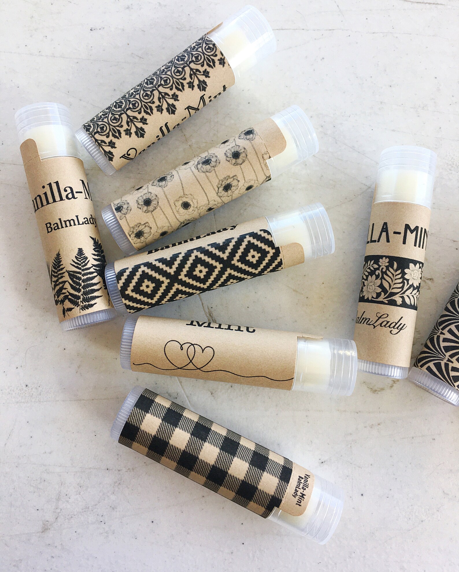 KRAFT PAPER Lip Balm Rustic Eco-Friendly Natural Simple | Etsy