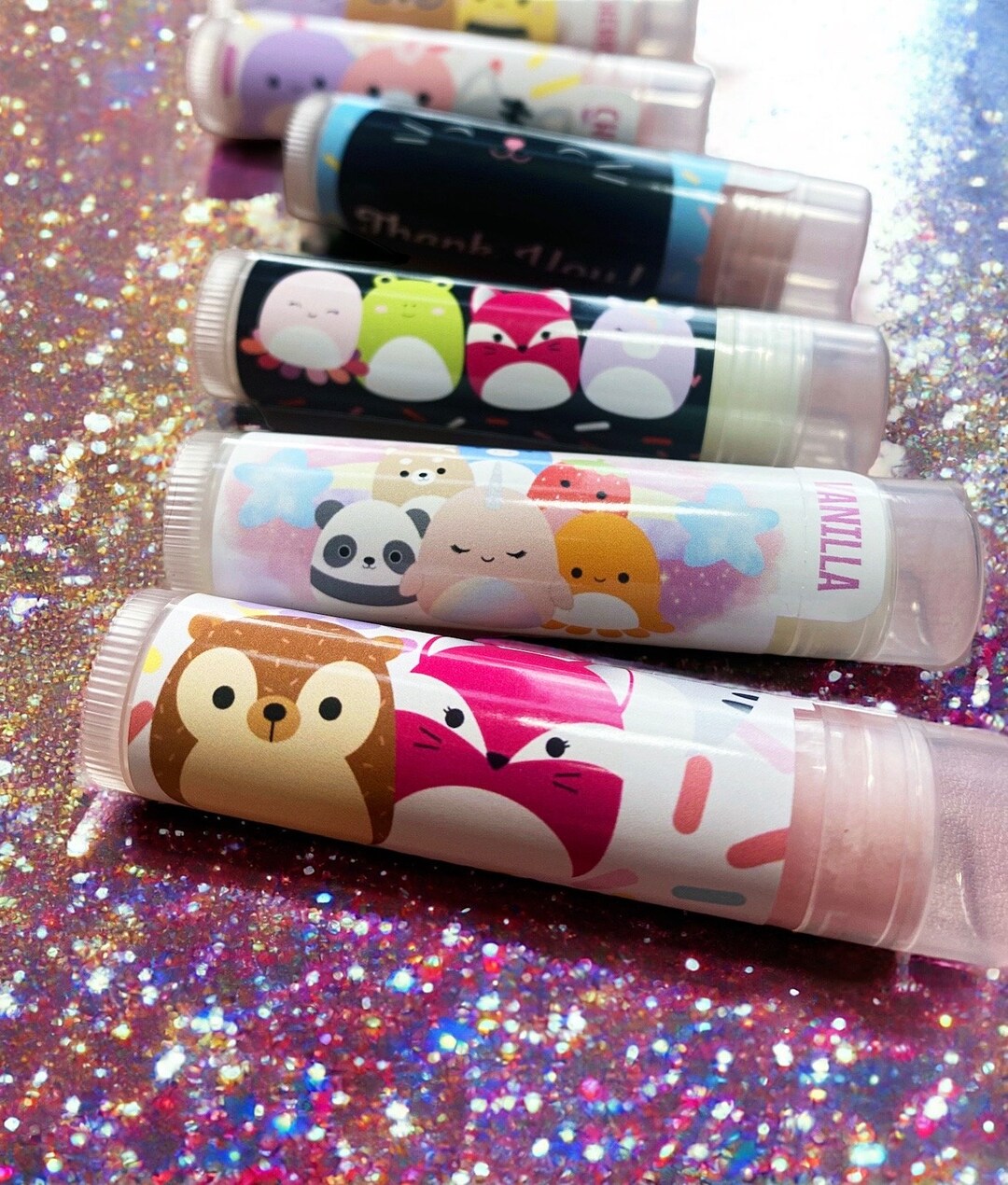 Squishy Party Favor Lip Balm | Personalized Squish Toy Chapstick for ...