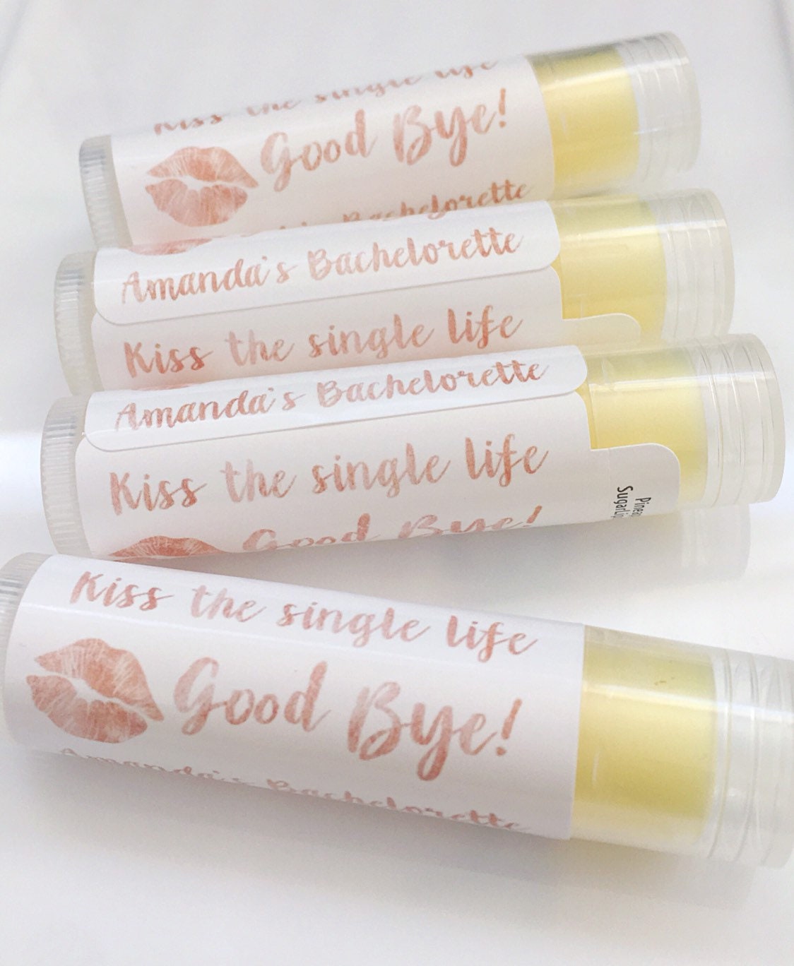 Kiss the Single Life Goodbye Bachelorette Lip Balm Bridal | Etsy