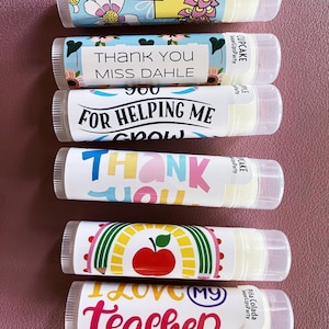 Thank You TEACHER Lip Balm We Love Our Teacher Gratitude Gift Teacher ...