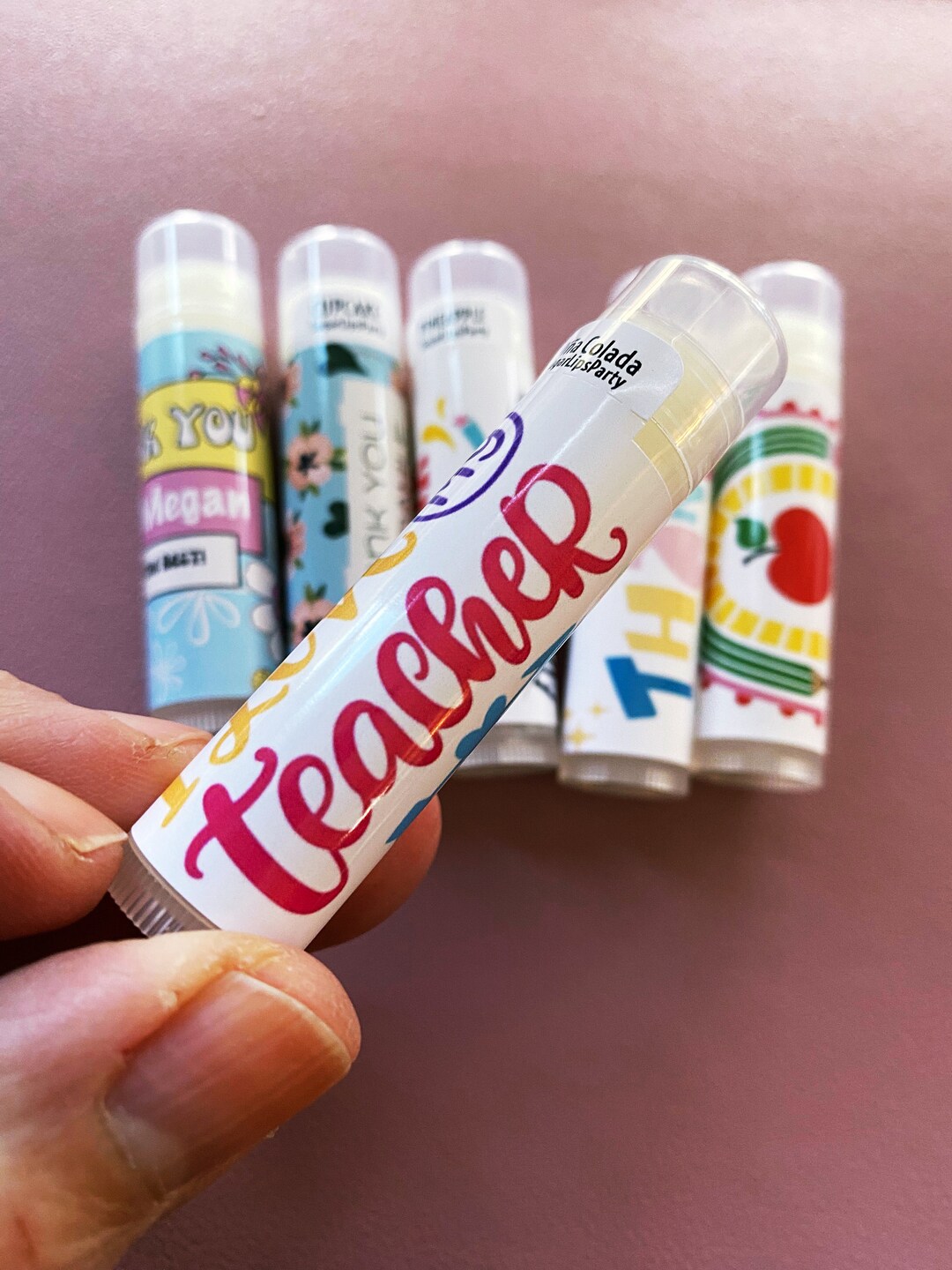 Thank You TEACHER Lip Balm | We Love Our Teacher Gratitude Gift ...