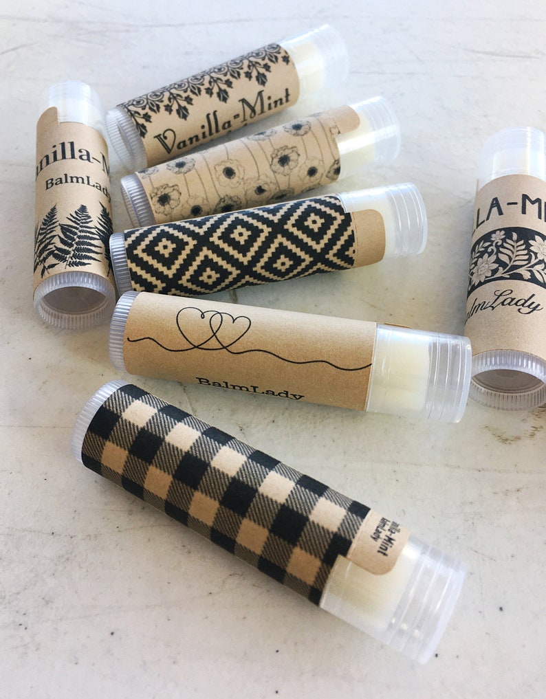KRAFT PAPER Lip Balm Rustic Eco-friendly Natural Simple - Etsy