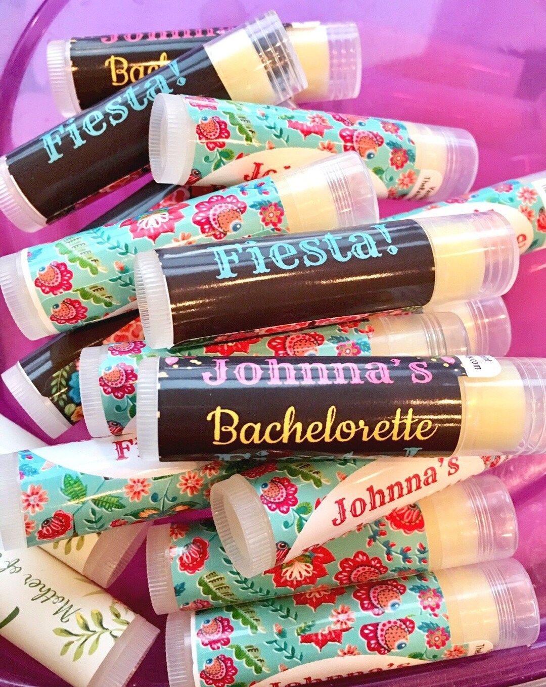 Colorful Fiesta Party Custom Lip Balm Natural Lip Balm Lip Balm Party ...