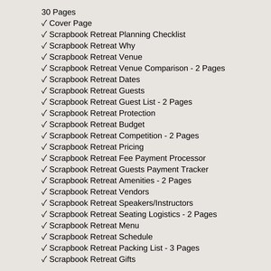 Scrapbook Retreat Planner 30 Pages Editable in Canva - Etsy