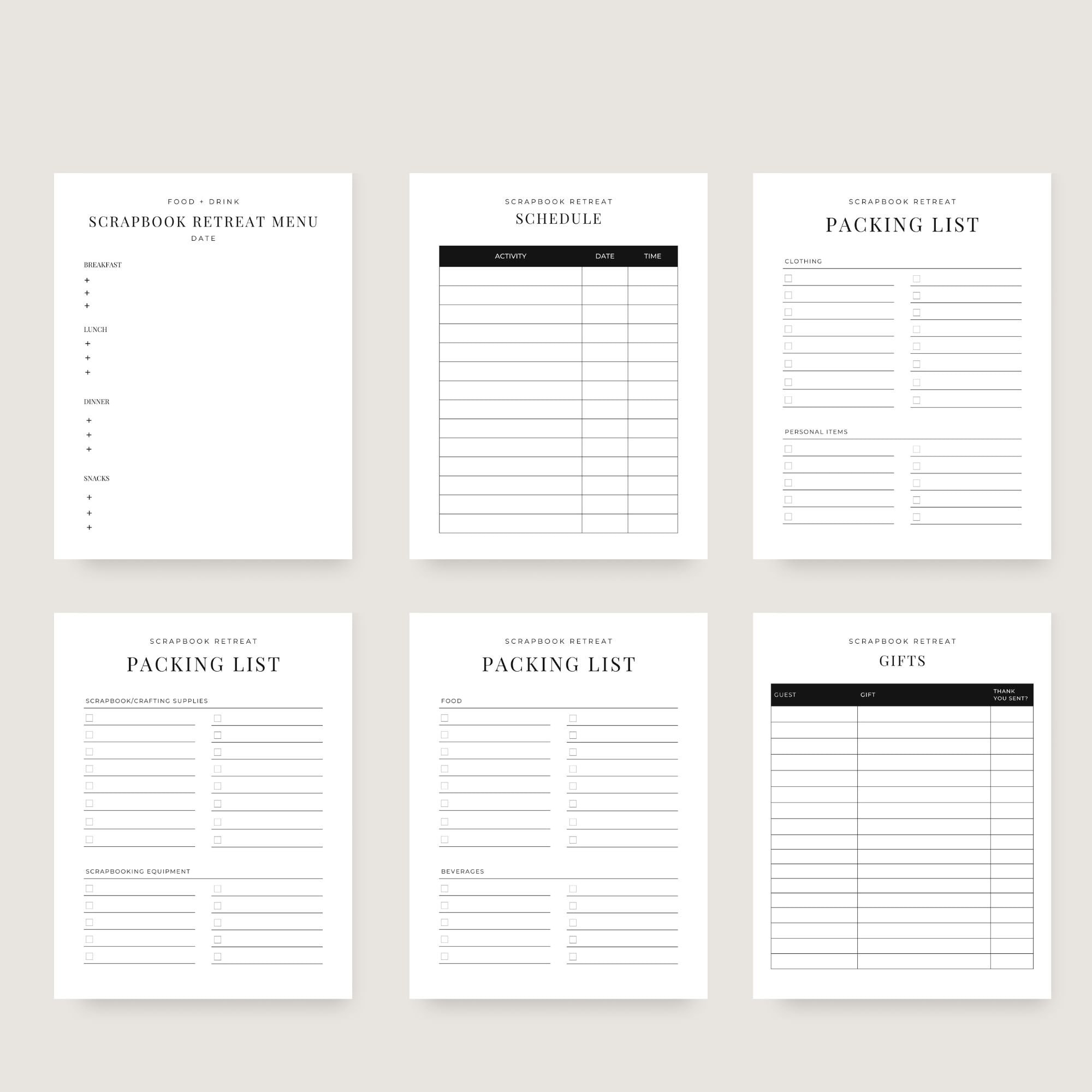 Scrapbook Retreat Planner 30 Pages Editable in Canva - Etsy