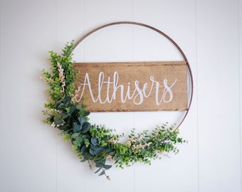 Name wreath | Etsy