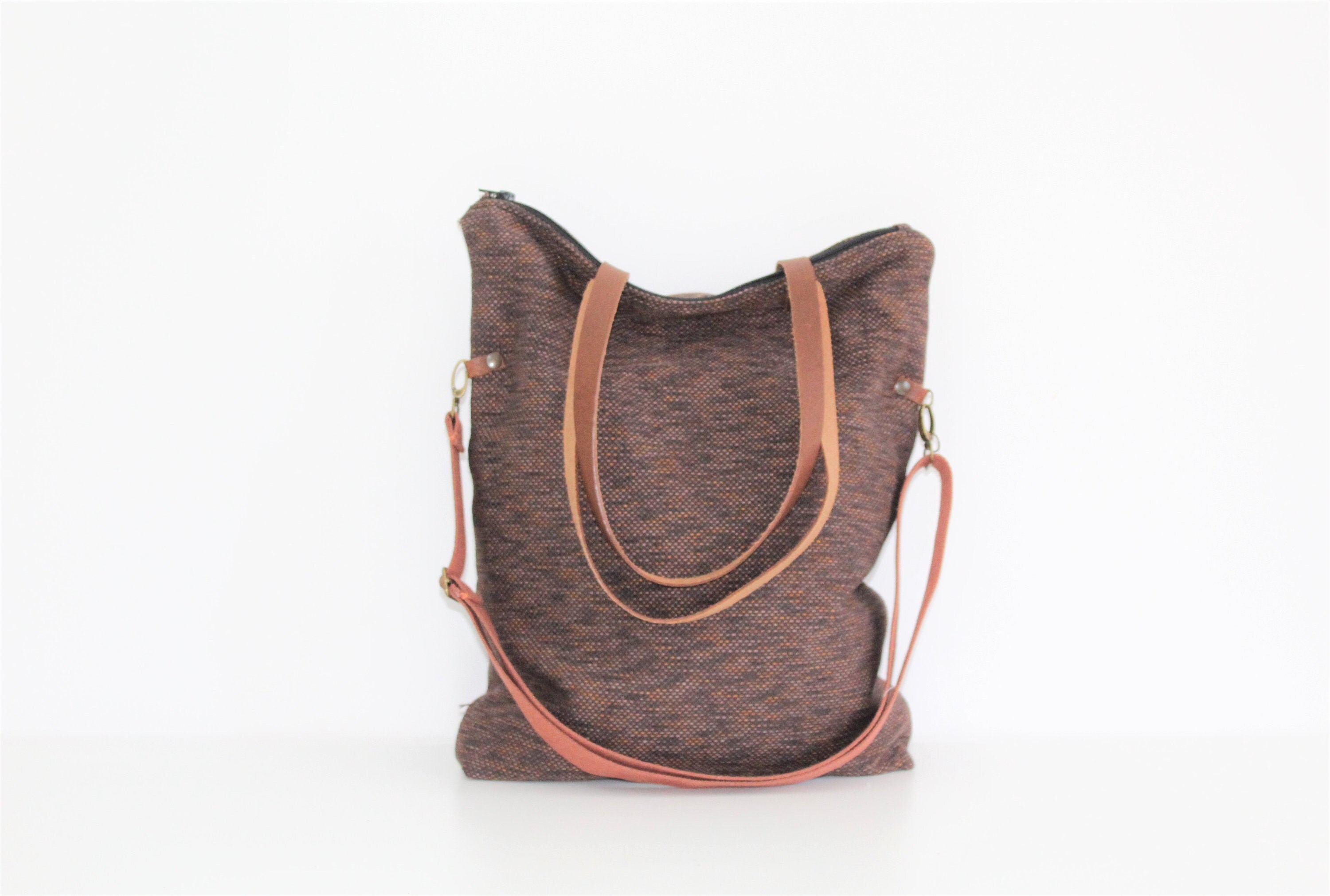 Brown Fabric Bag Fabric Shoulder Strap Light Fabric Shoulder - Etsy UK