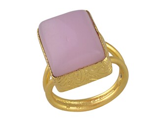 Square stone ring | Etsy