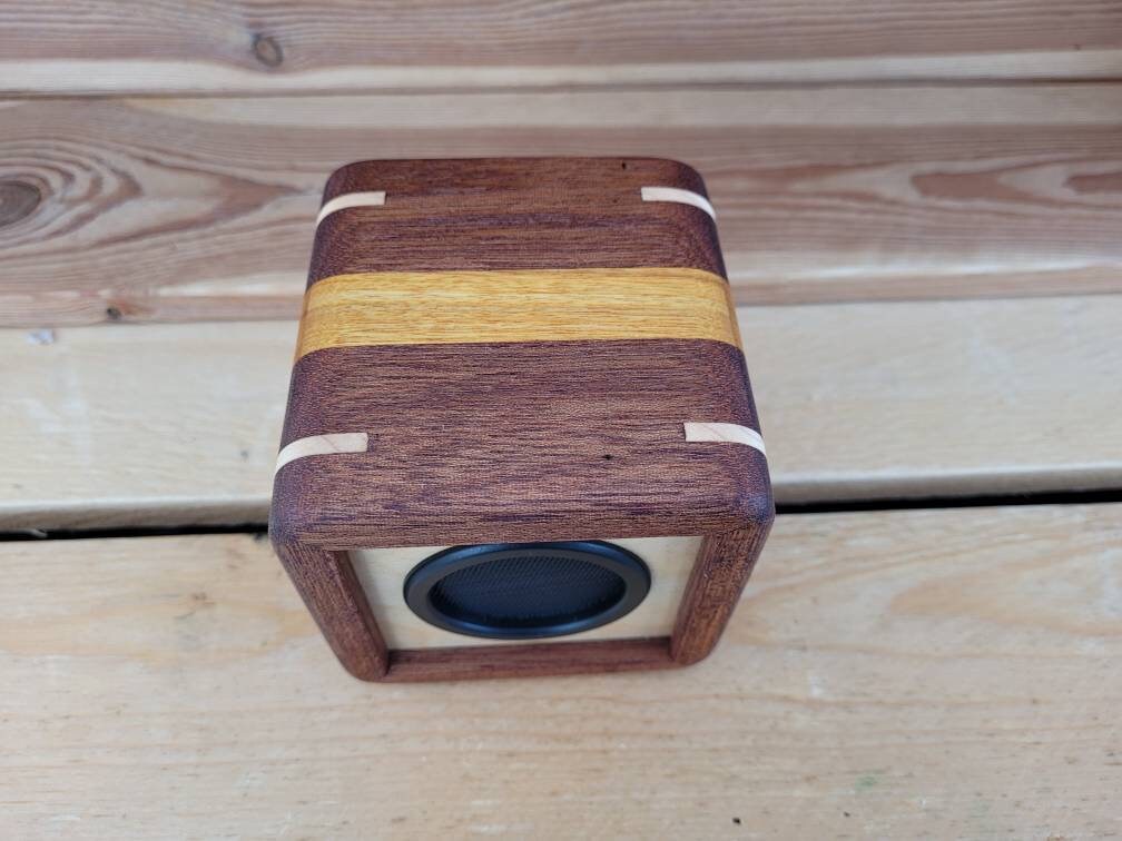 Reclaimed Antique Cherry and Canarywood Bluetooth Portable Speaker Box ...