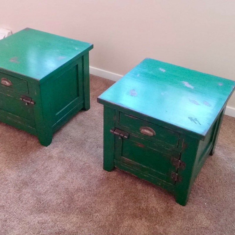 Antique Green Table - Etsy