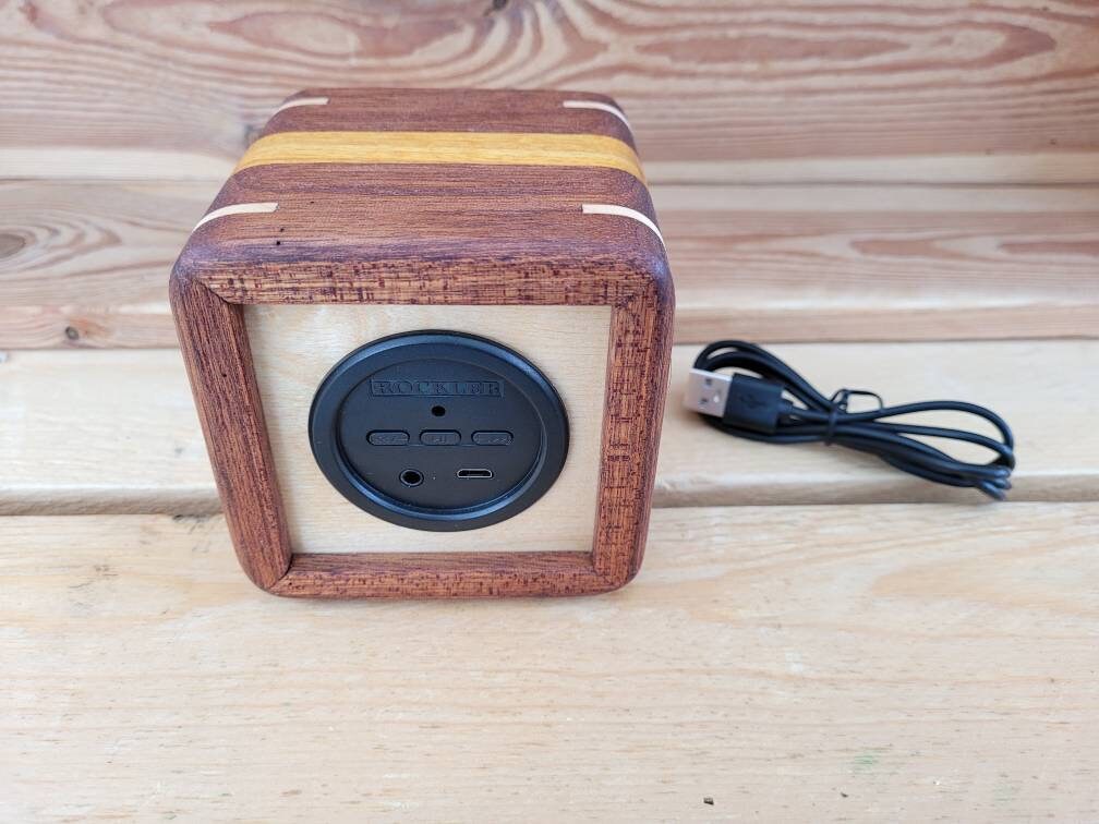 Reclaimed Antique Cherry and Canarywood Bluetooth Portable Speaker Box ...