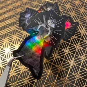Ancient Heart Hands Holo Stickers - Etsy