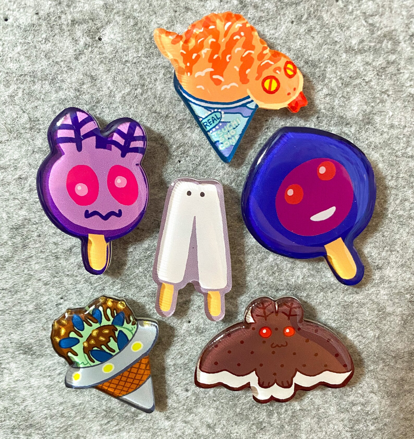Cryptid Ice Cream Pins - Etsy