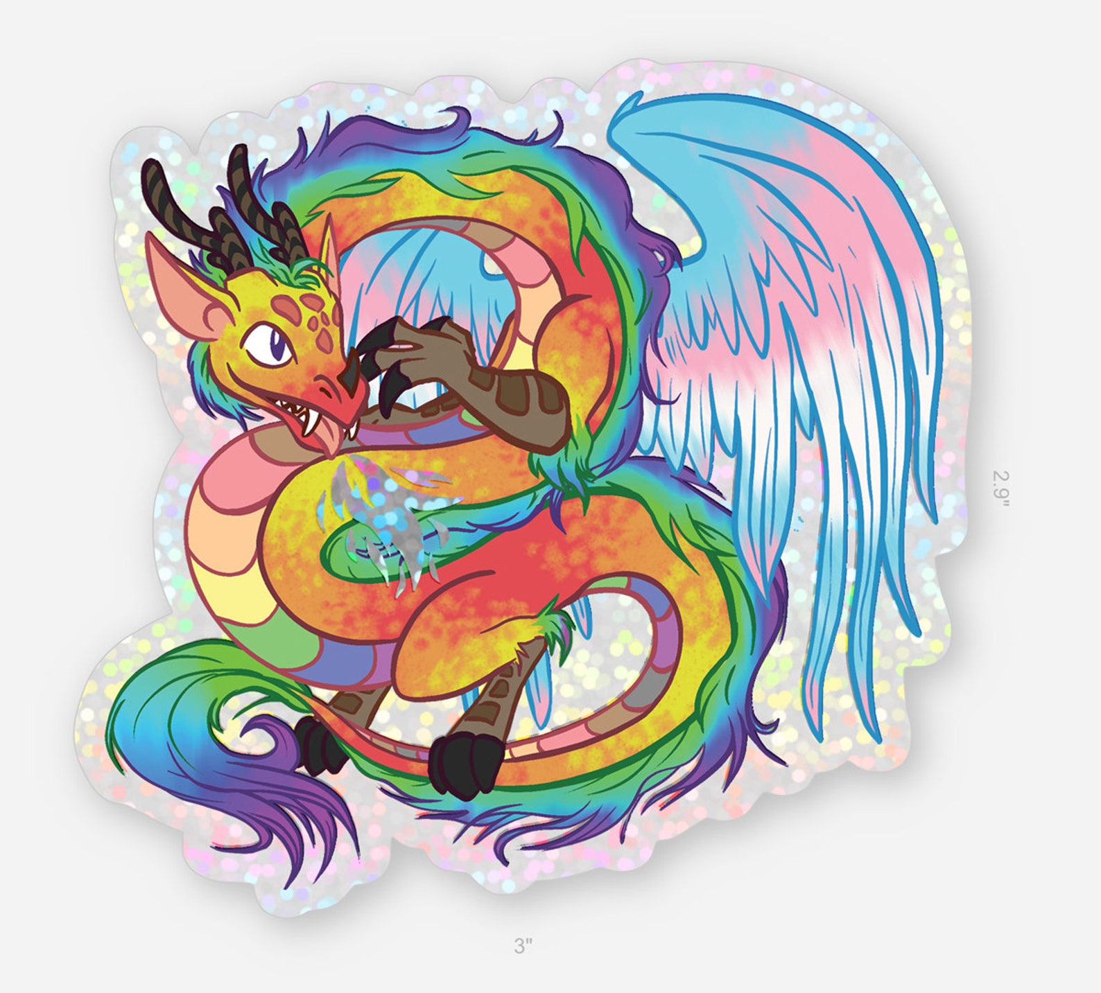Pride Dragon Stickers - Etsy