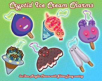 Cryptid Ice Cream Stickers | Etsy