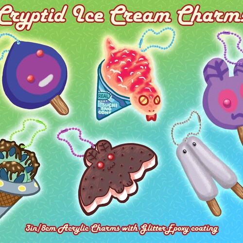 Cryptid Ice Cream Pins - Etsy