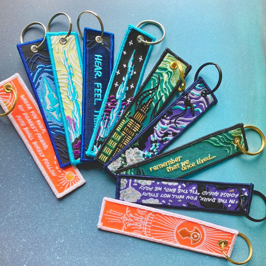 FFXIV Embroidered Key Tags - Etsy