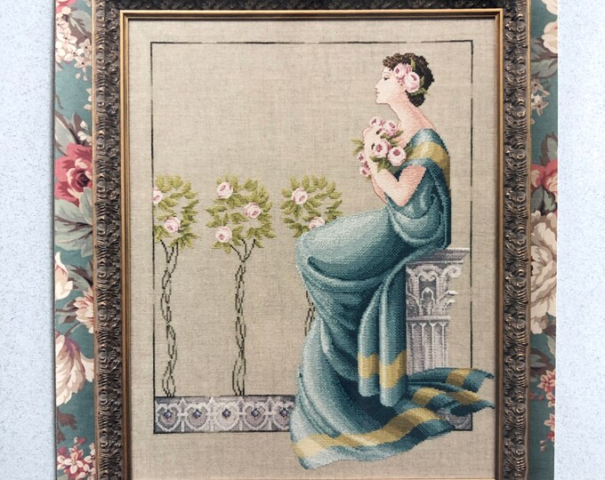 RARE Out of Print Mirabilia "damask Roses" Vintage Cross Stitch Pattern ...