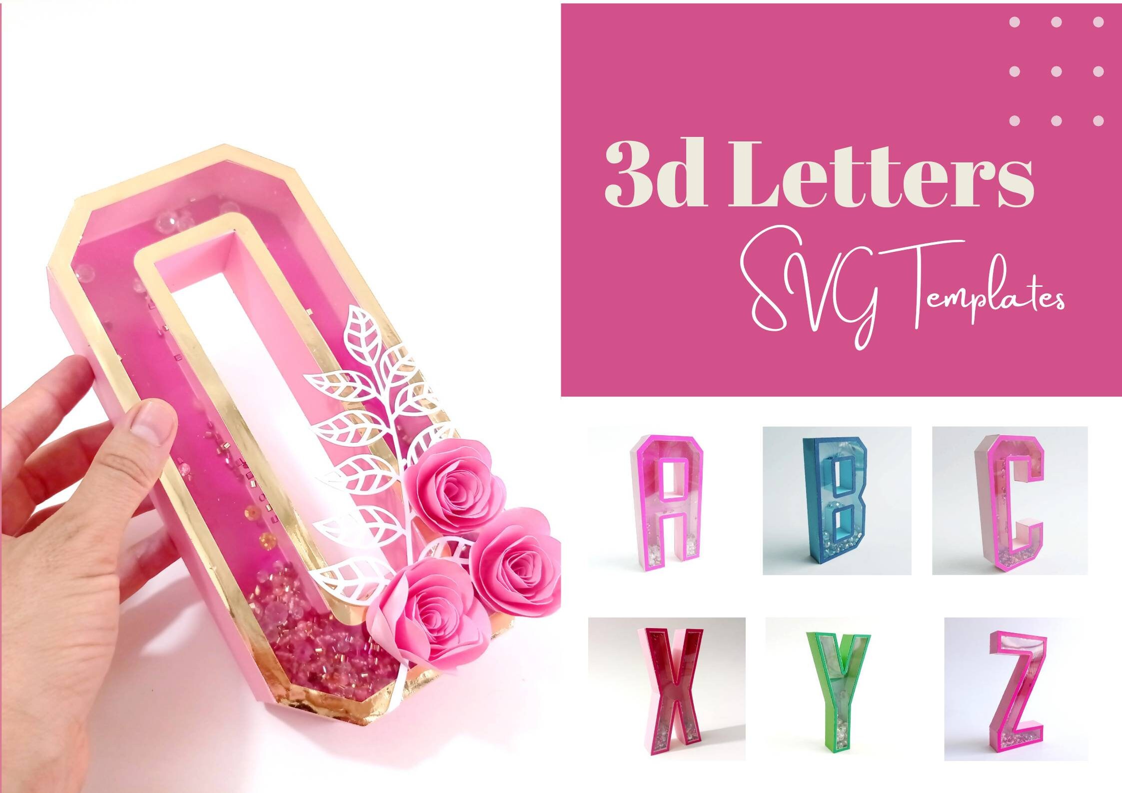3D A-Z Shaker Letters Svg Alphabet A to Z Files for Cricut 3D - Etsy