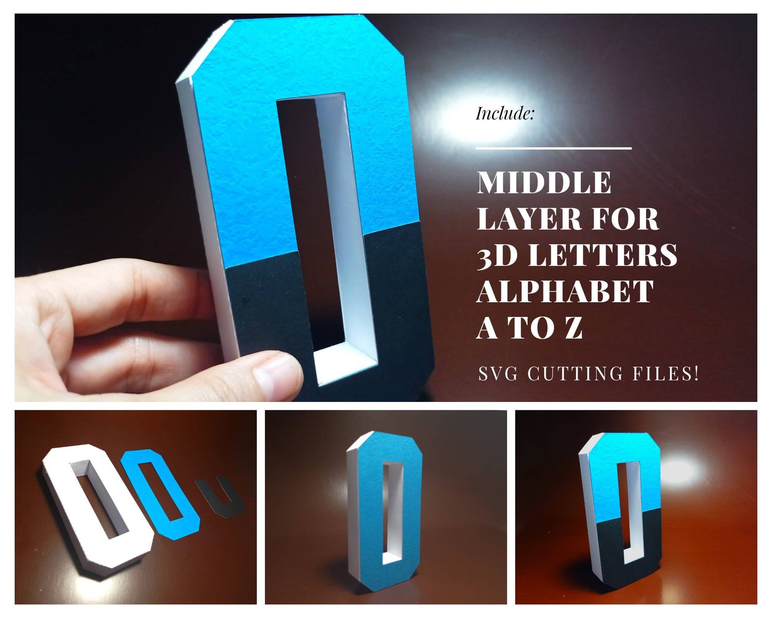 Layers for 3D Letters Svg Alphabet A to Z Only 5 layers for | Etsy