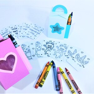 Svg Memory Coloring Card 2 SVG Box Crayon Holder Valentines Day Kids ...