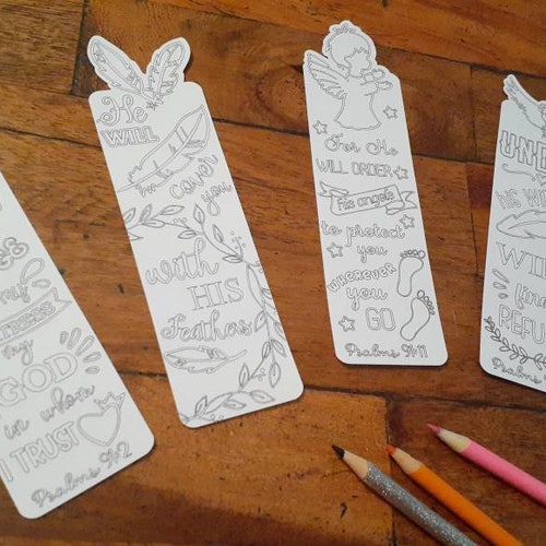 Psalms 91 Set 4 Svg Coloring Bookmarks Psalms 91 Bible - Etsy