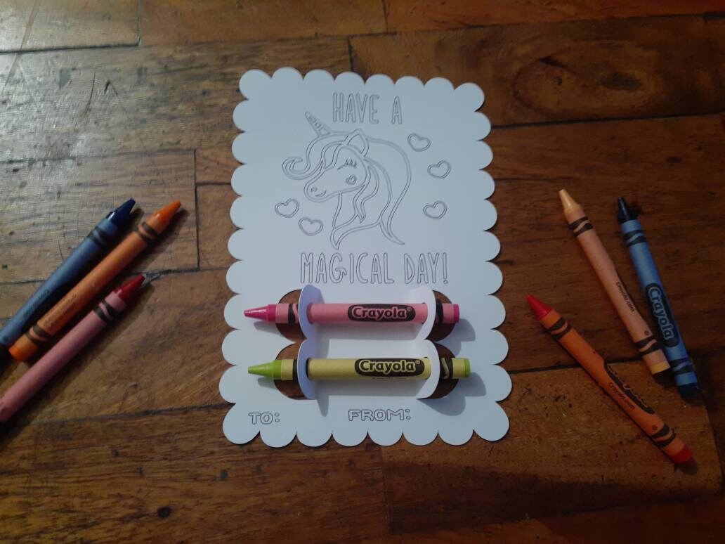 BUNDLE 15 Svg Coloring Card Valentines Day Kid Unicorn Dino - Etsy