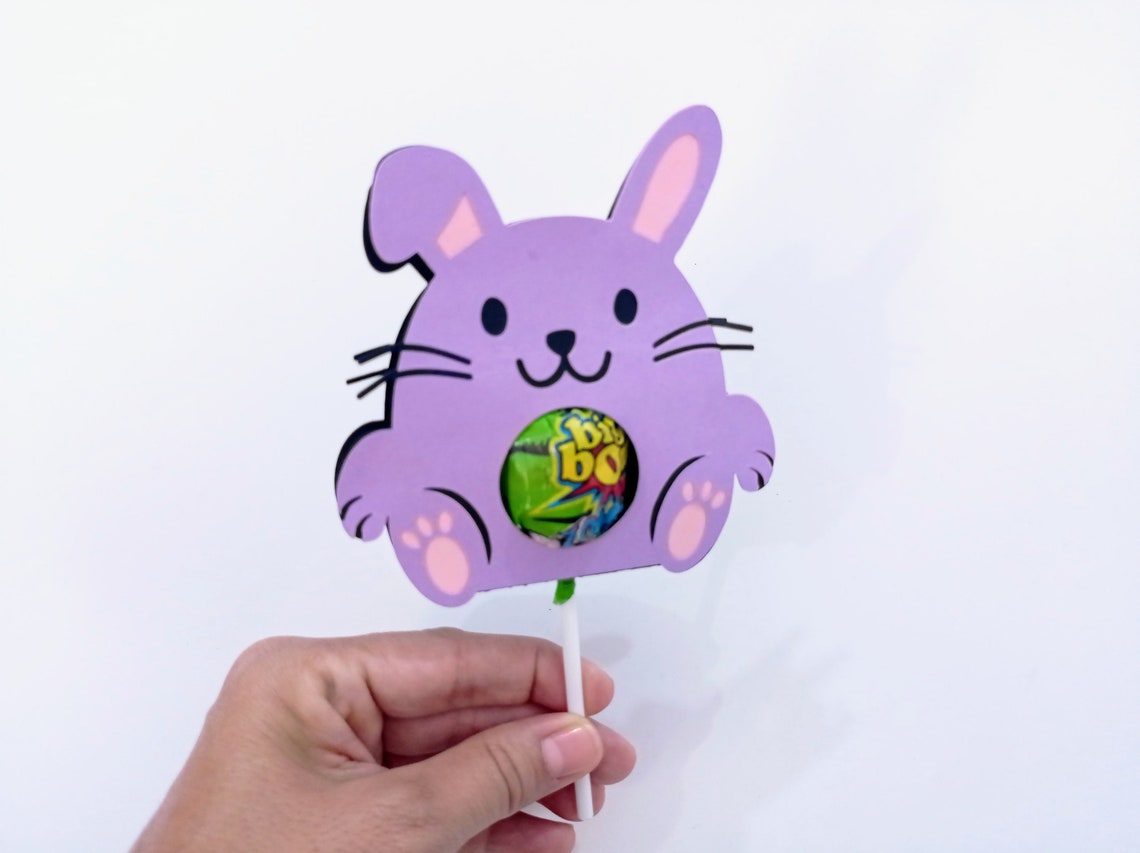 SVG Easter Bunny Lollipop Holder Svg for Cricut Joy Cricut - Etsy