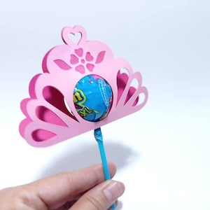 Queen's Crown Lollipop Holder SVG Favor for Kids Template Gift SVG ...