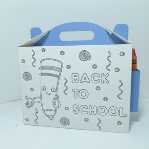 Svg Back to School Coloring Box | Crayon Holder Box Template | Coloring ...