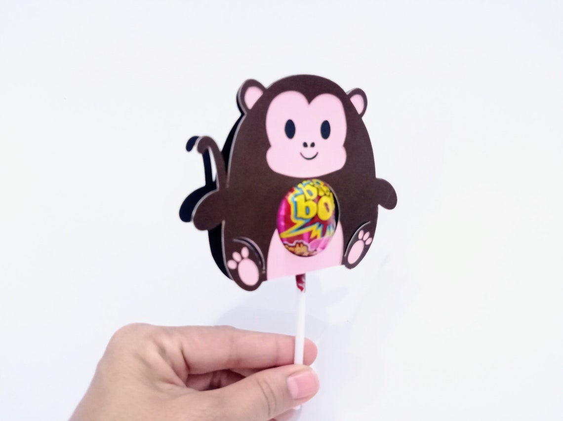 SVG Easter Monkey Lollipop Holder Svg for Cricut Joy Cricut - Etsy