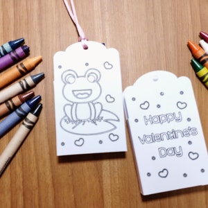 3 Svg Coloring Box Crayon Holder Valentines Day Frog Dino Robot ...