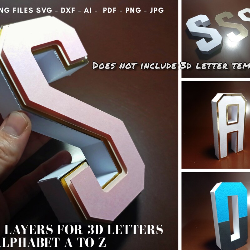 3d Letters - Etsy