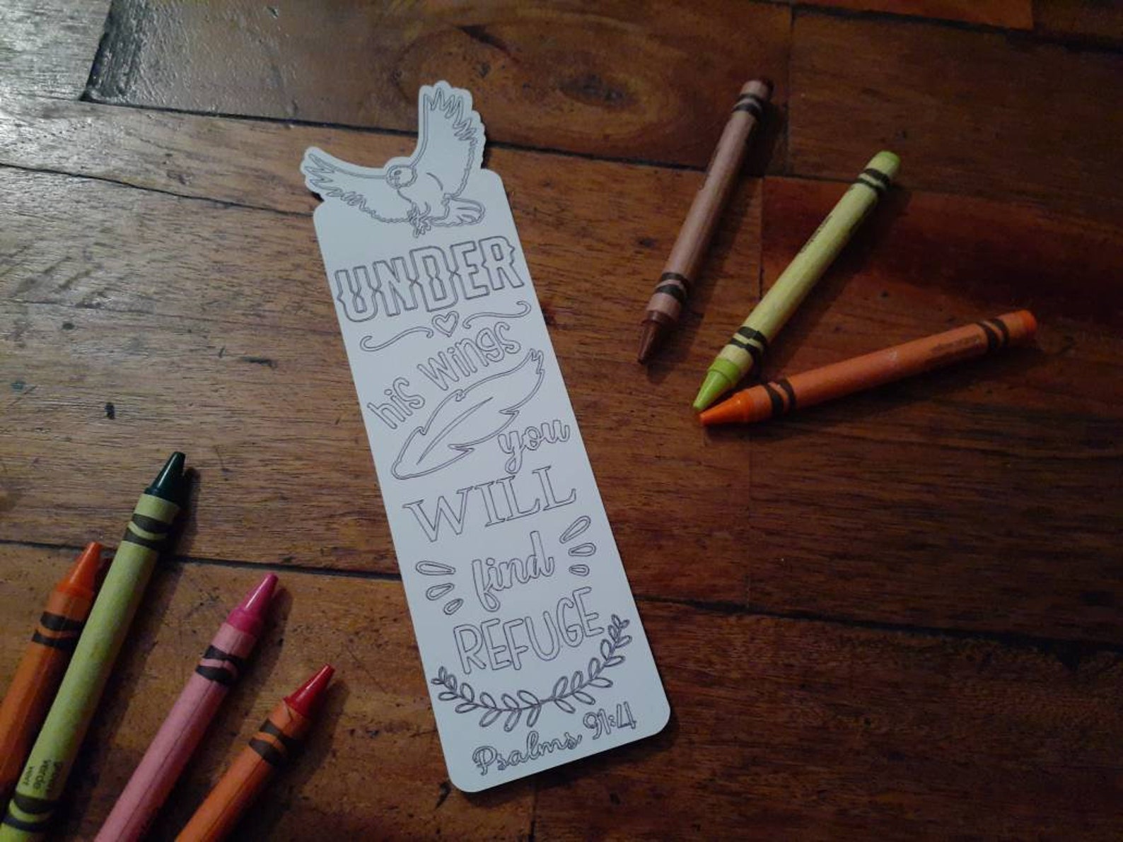 Psalms 91 Set 4 Svg Coloring Bookmarks Psalms 91 Bible | Etsy