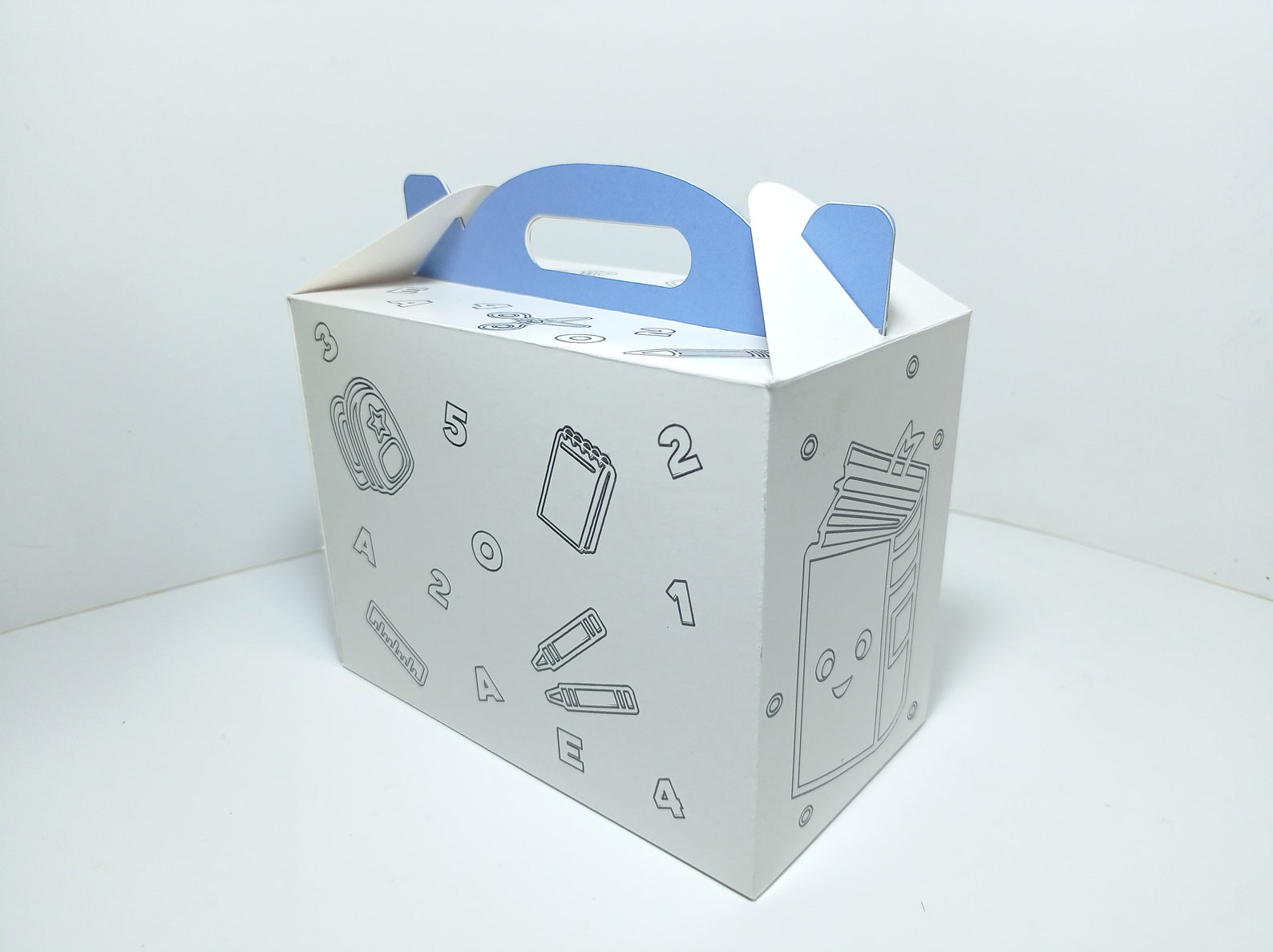 Svg Back to School Coloring Box Crayon Holder Box Template - Etsy