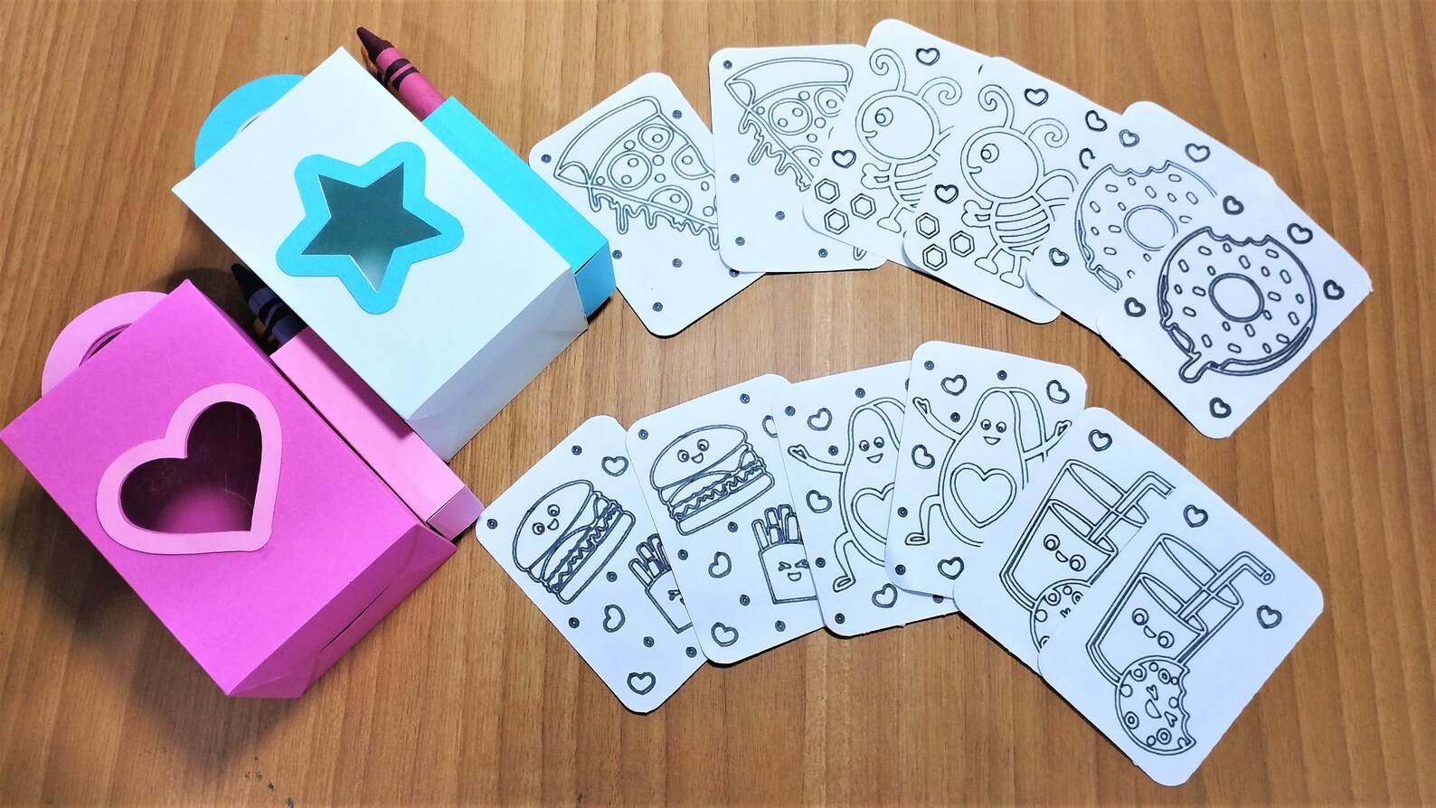 Svg Memory Coloring Card 2 SVG Box Crayon Holder - Etsy