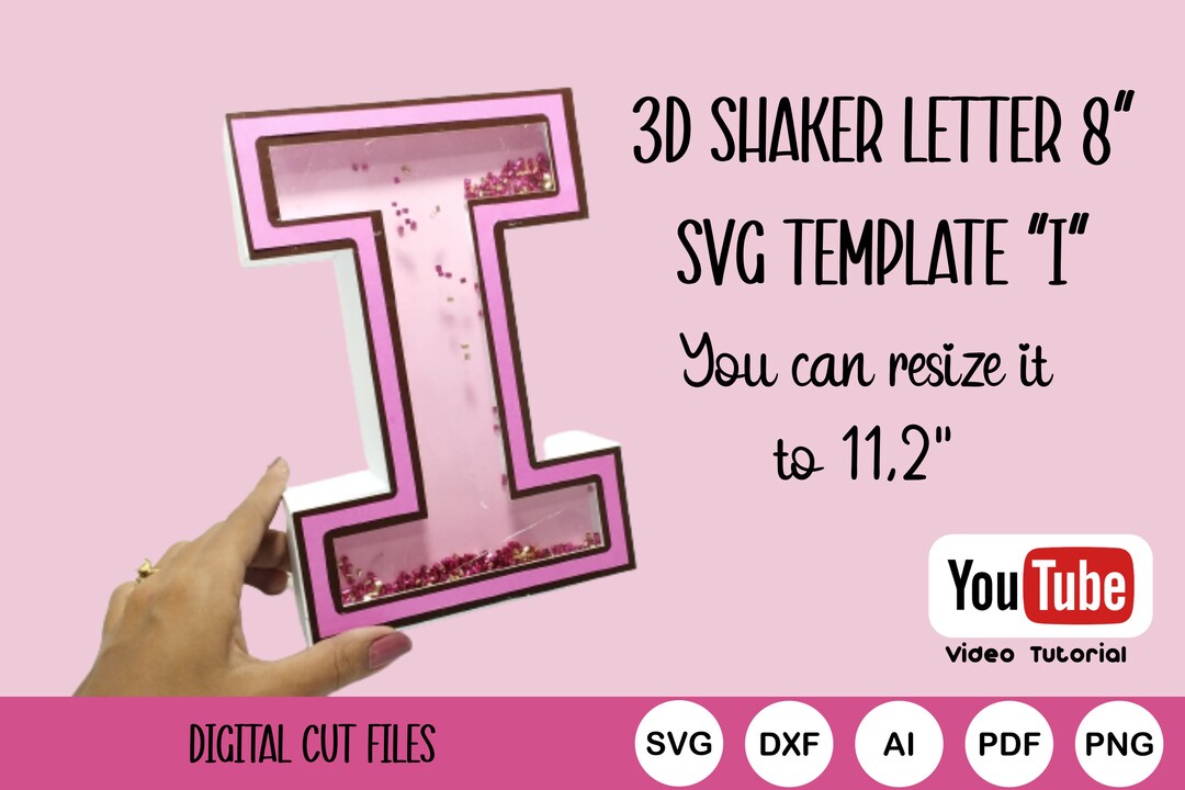3D Shaker Letter Svg "i" 3D Letter Svg File for Cricut 3D Letter ...