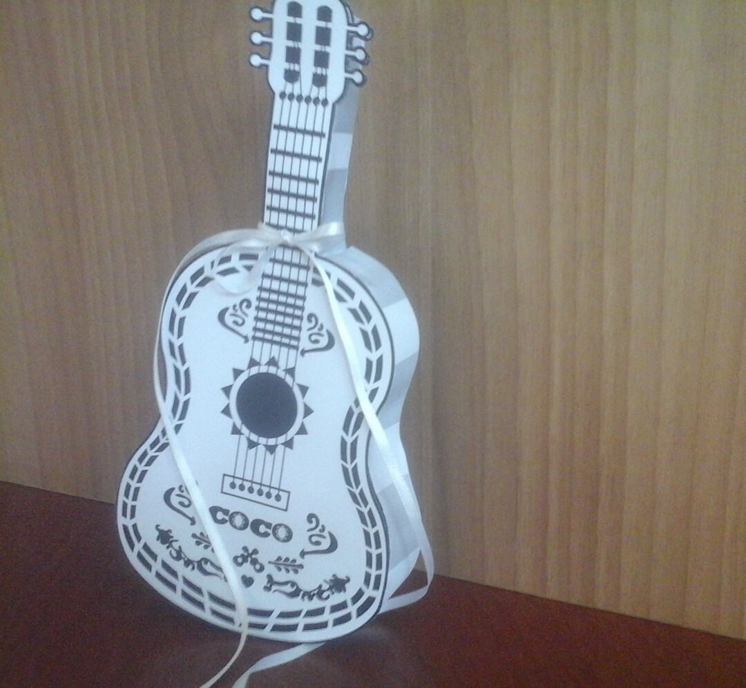 Guitar Coco Box, Coco Party Supplies, Template Box, Coco Printable ...