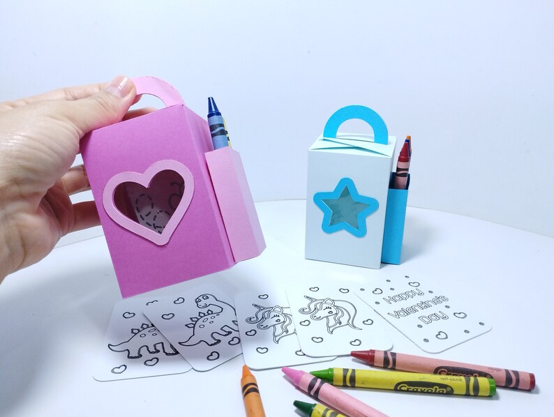 Svg Memory Coloring Card 2 SVG Box Crayon Holder - Etsy