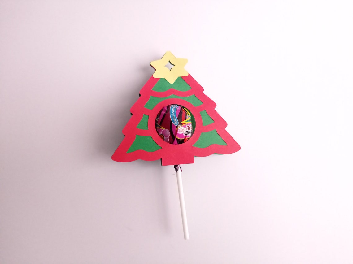 SVG Christmas Tree Lollipop Holder Favor for Kids Christmas | Etsy