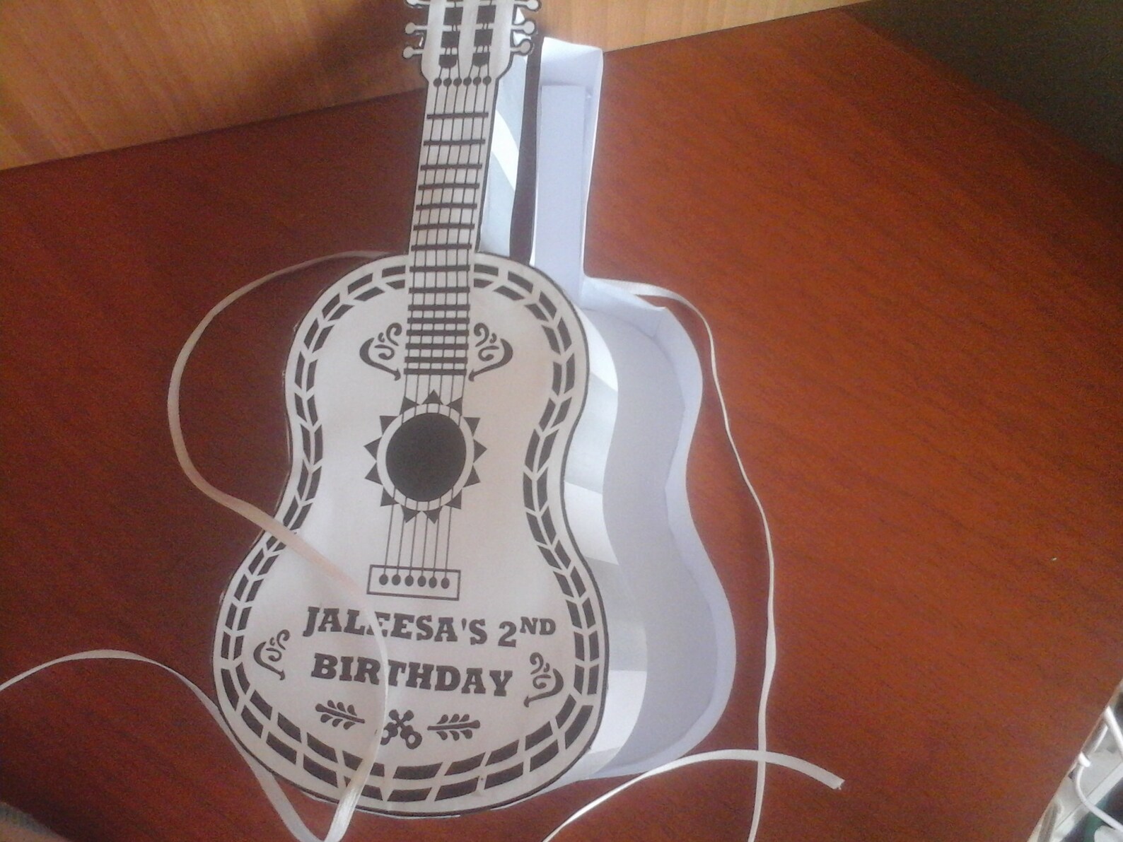 Custom Guitar Coco Box, Coco Party Supplies, Template Box, Coco ...
