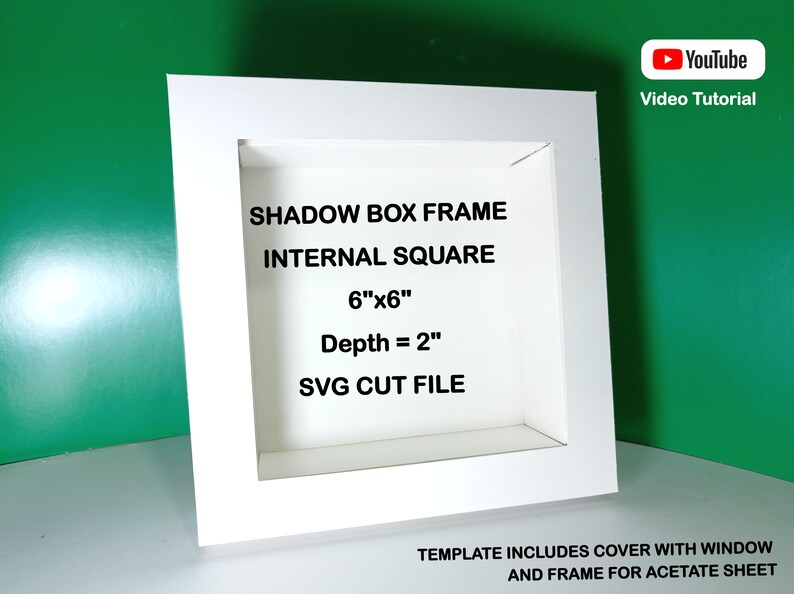 Shadow Box SVG Template Shadow Box Frame Flowers SVG Rolled - Etsy