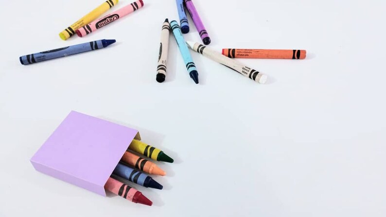 Svg Crayon Holder Box Template Coloring Activity Book - Etsy
