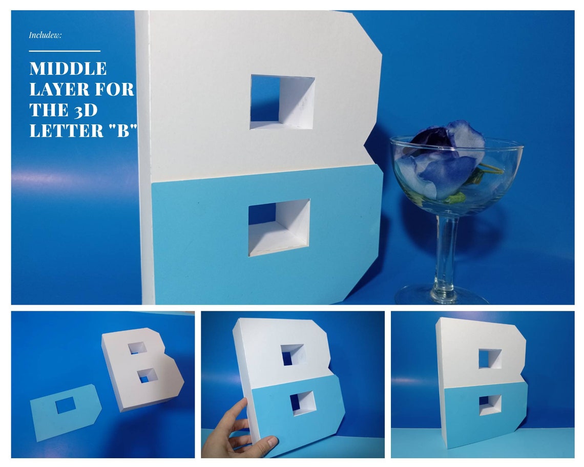 3D Letter Svg B 3D Letter svg File for Cricut 3D - Etsy España