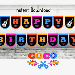 Coco Garland, Coco Banner, Coco Party Supplies, Instant Download, PDF ...
