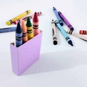 Svg Crayon Holder Box Template | Coloring Activity Book | Crayon Holder ...