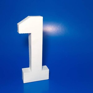 3D Number Svg "1" 3D Numbers "1" Svg Files for Cricut 3D Numbers ...