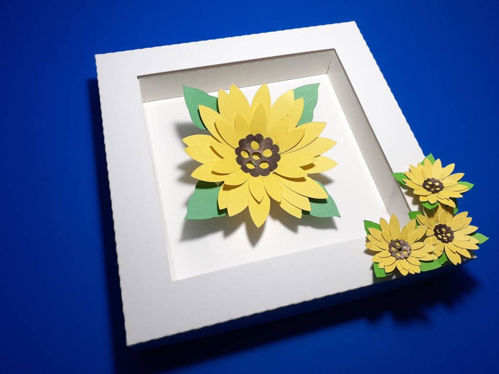 Shadow Box SVG Sunflower Layered 3D Shadowbox Frame Template | Etsy