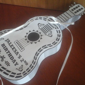 Custom Guitar Coco Box, Coco Party Supplies, Template Box, Coco ...